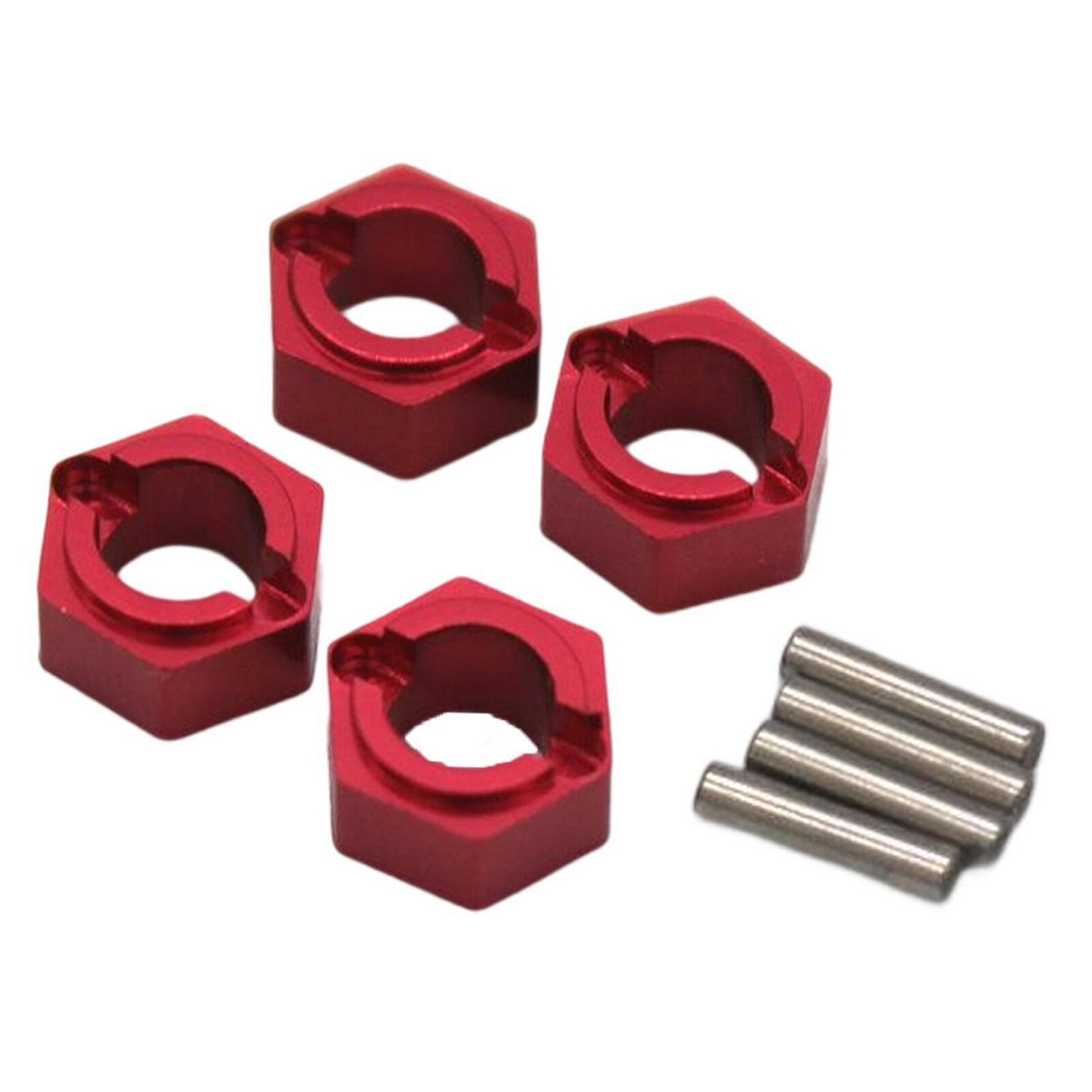 4x Aluminum 7mm Hex Hub Wheels Extension Adapter for FMS FCX24 1/24 RC ...