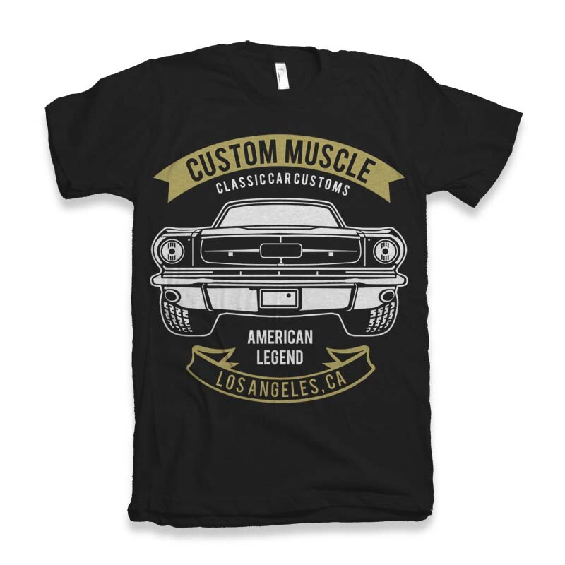 Custom Muscle Car T Shirt Tees Hot Rod Garage Dodge B Chevy El Camino ...