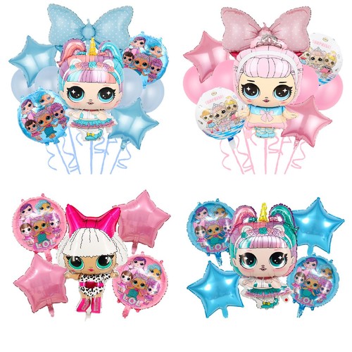 5PC LOL Suprise Balloons Girls Birthday Party Decorations Supplies Foil ...