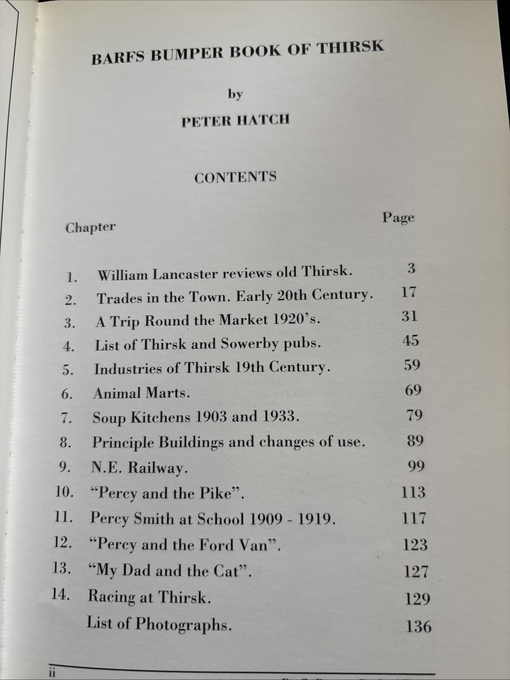 Barf’s Bumper Book Of Thirsk By Peter Hatch 1992 Signed Pb North ...