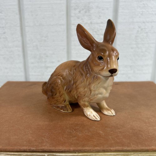 Vintage Lefton Brown Bunny Rabbit H6664 Made In Japan *small Chip See ...