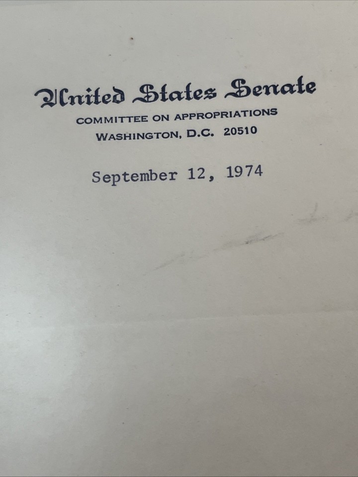 Thomas Eagleton Signed Letter and Signed Envelope 1974 U.S. Senate | eBay