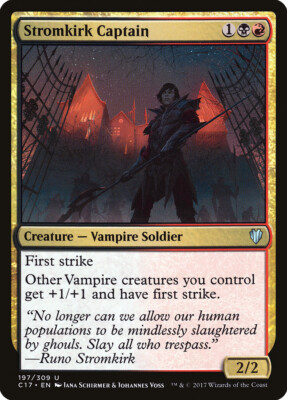 Stromkirk Captain Commander 2017 NM Black Red Uncommon MAGIC MTG CARD ...