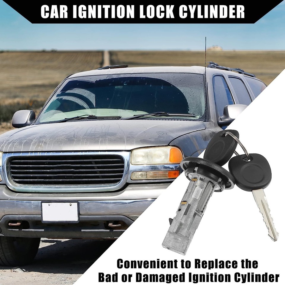 Ignition Switch Lock Cylinder W/ Keys For Chevy GMC Silverado Tahoe ...
