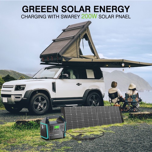 SWAREY Portable Power Station 1000W 725.76Wh Solar Power Generator ...