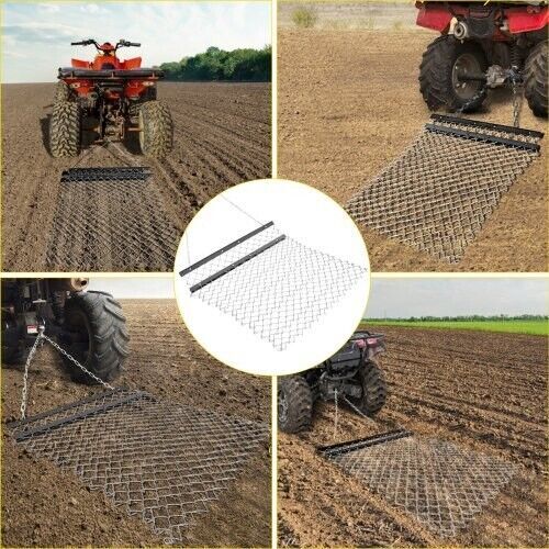 4'x5' Drag Harrow Chain for Landscape Leveling For Sod Prepping ATV UTV ...