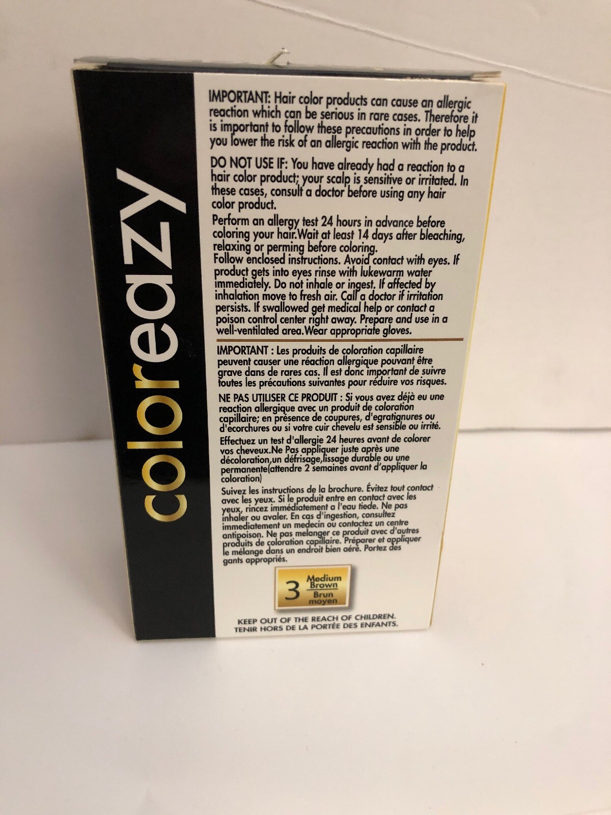 Coloreazy Permanent Cream Hair Color #3 Medium Brown | eBay