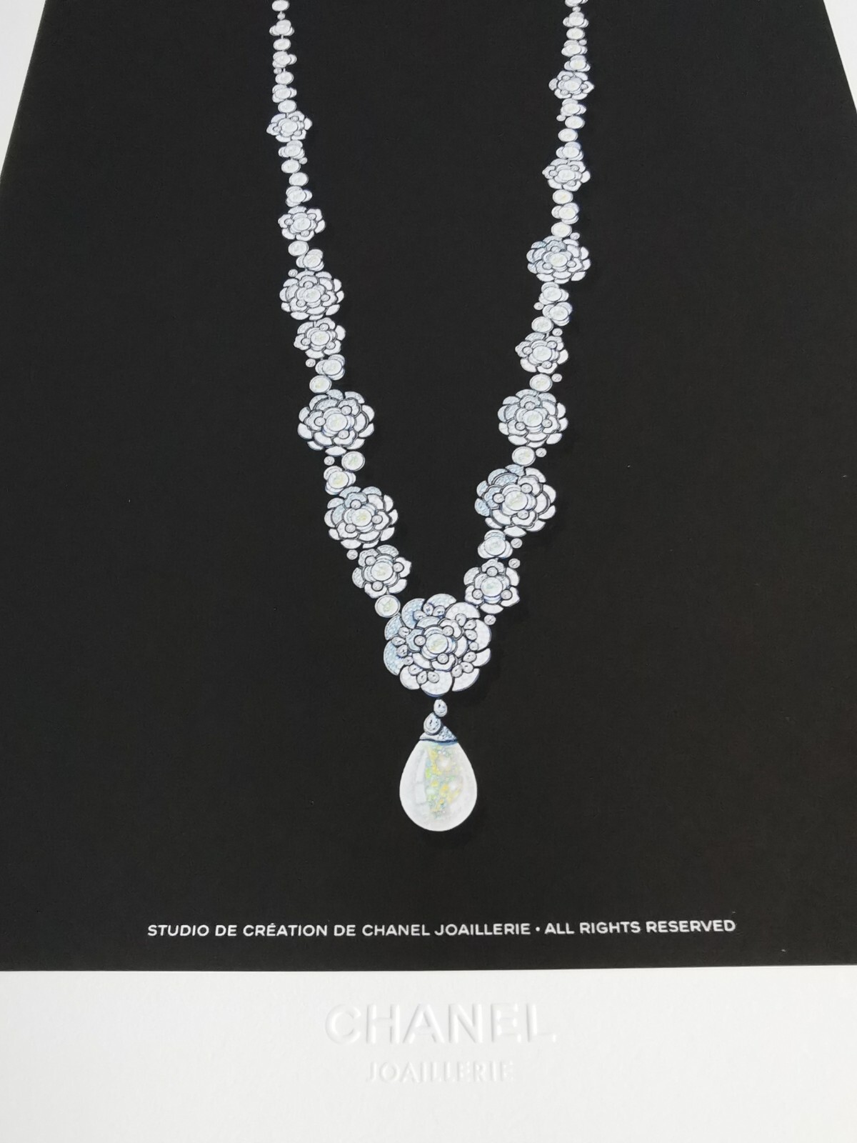 GOUACHÉ - IMPRESSION ORIGINALE - BIJOUX - SAUTOIR -HAUTE JOAILLERIE ...