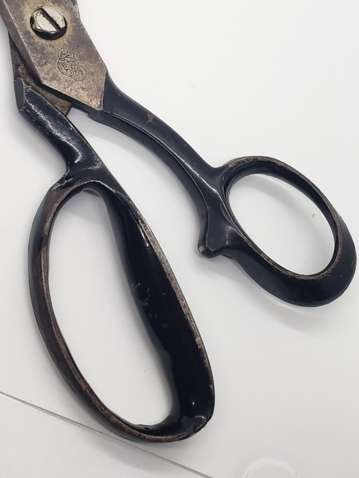 Huge Vintage Antique Wiss Inlaid Tailor Shears Sewing Scissors | eBay