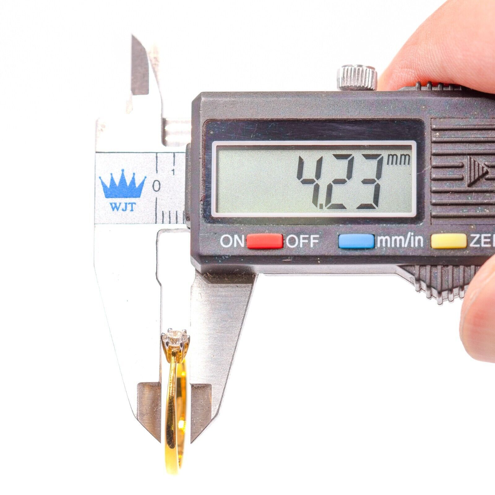 Single diamond ring 9k yellow gold genuine diamond 375 9ct ME805 | eBay