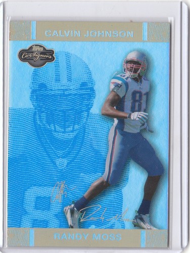 2007 Topps Co-Signers Changing Faces Hologold Blue Randy Moss Calvin ...