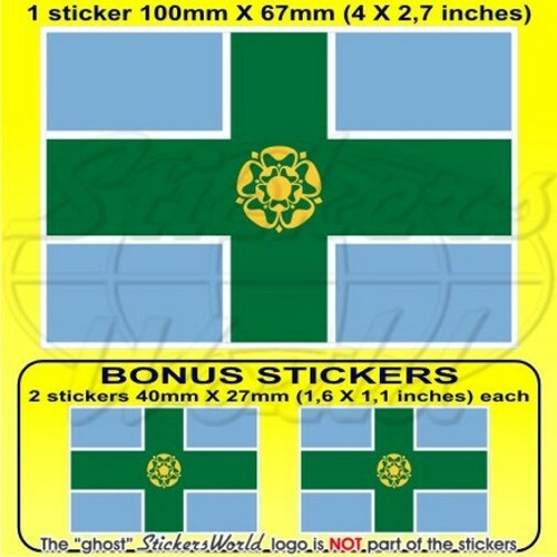 DERBYSHIRE COUNTY DERBY UK Flagge, 100mm Vinyl Aufkleber x1+2 BONUS | eBay