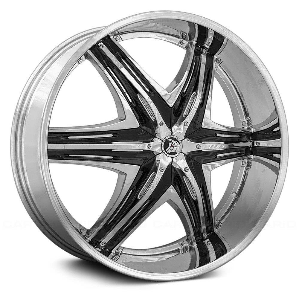 28 inch 28x10 Diablo Elite Chrome wheels rims 5x5.5 5x139.7 +30 | eBay