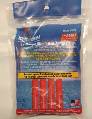 Orion 12 Ga Hp Red Aerial Flares 539 | eBay