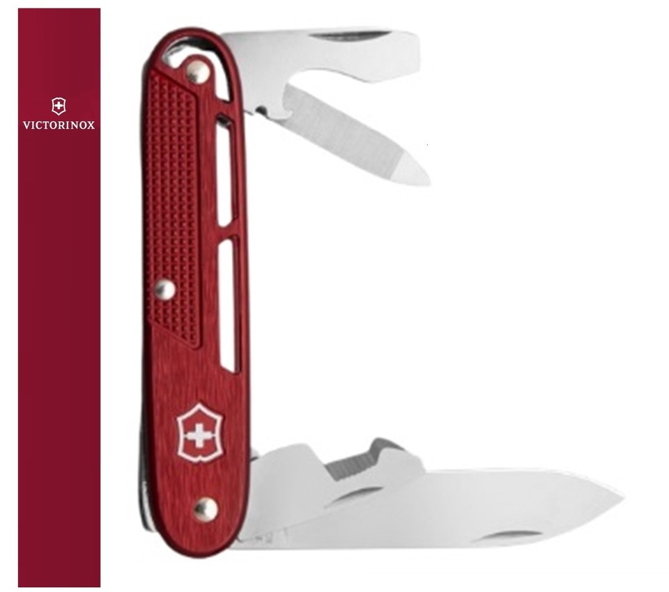 Victorinox : Synergy Alox Red coltellino svizzero con clip e lama con ...