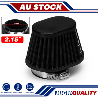 55mm Pod Air Filter Intake Cleaner Oval Round Tapered Cone Clamp-On For ...