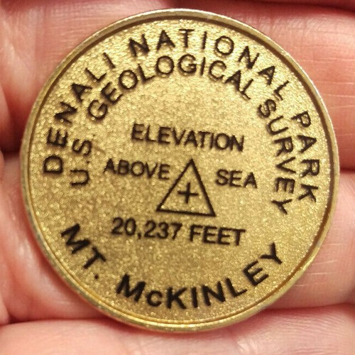 Alaska Lapel Pin USGS survey marker Denali National Park, Mt Mckinley ...