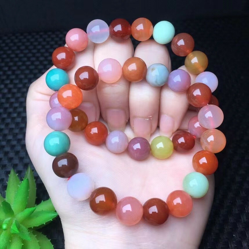 2 Pc 10mm Natural Salt Source Agate Quartz Healing Stretch Bracelet ...