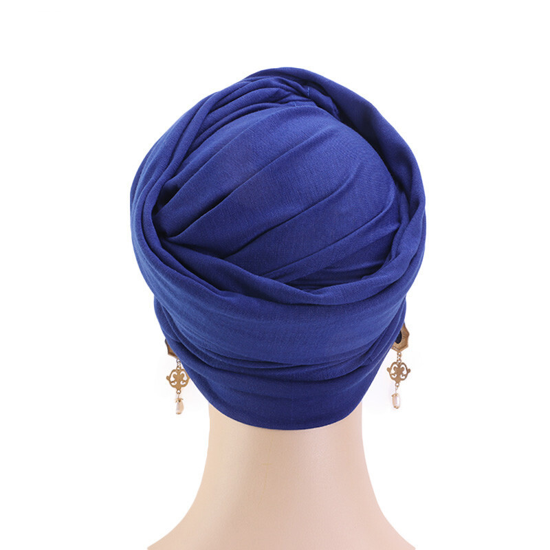 Women Muslim Headscarf Turban Hijab Hat Long Tail Head Wrap Cover Cap ...