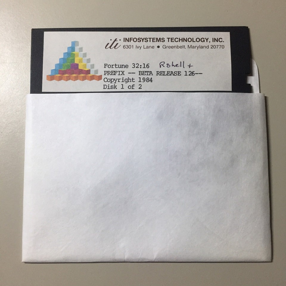 Vintage Infosystems Technology Inc. 2 PREFIX -BETA RELEASE 5.25” Disks ...