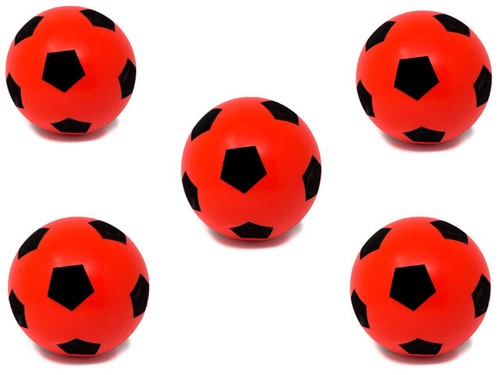 Pack of 5 - 17.5cm E-Deals Foam Sponge Football Ball Soft Indoor ...