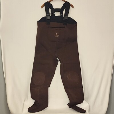 Stearns Titanium Brown Fishing Chest Waders 90% Rubber & 10% Polyester ...