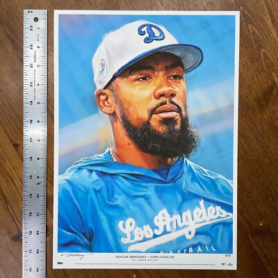 2025 Topps Living TEOSCAR HERNANDEZ 10x14 Art Print JARED KELLEY Signed ...