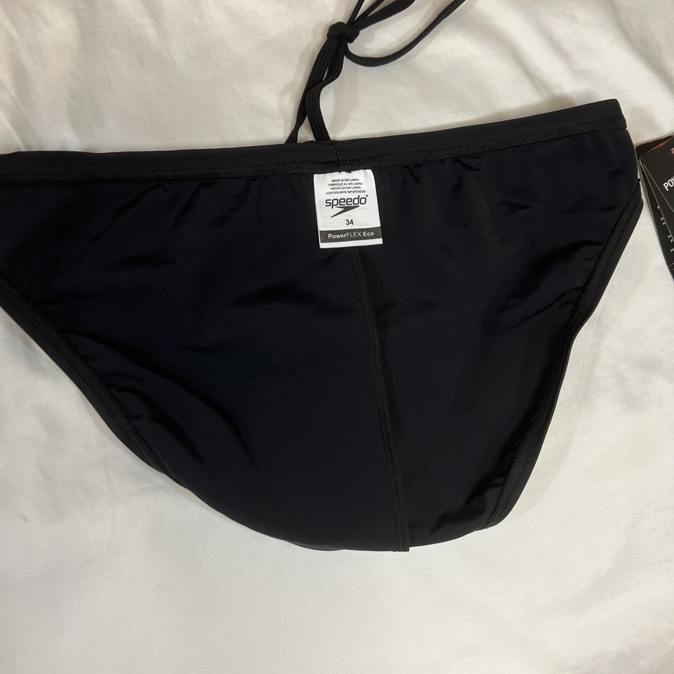Mens/Boys Speedo Solar Bikini Swim Brief, PowerFlex,Black,Size34x1,36x3 ...