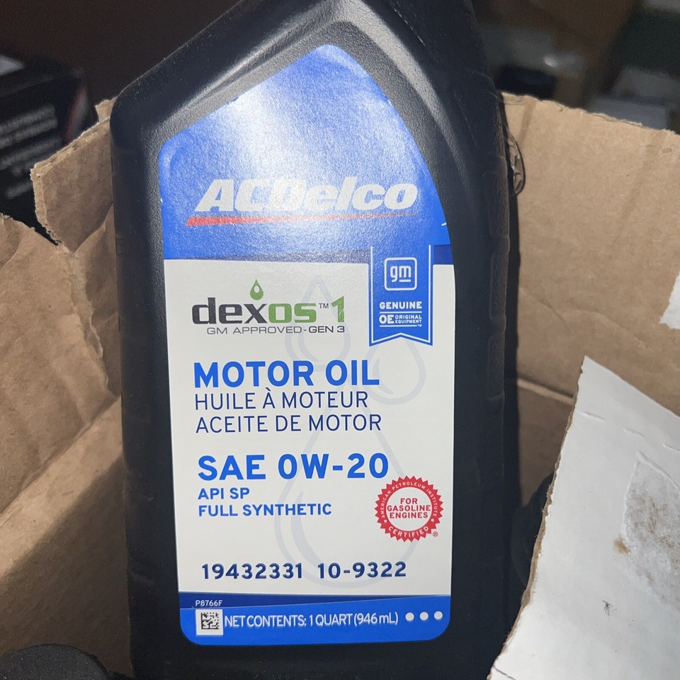 AC Delco Full Synthetic Dexos 0W-20 Motor Oil (Case of 6 QT) 19432331 ...