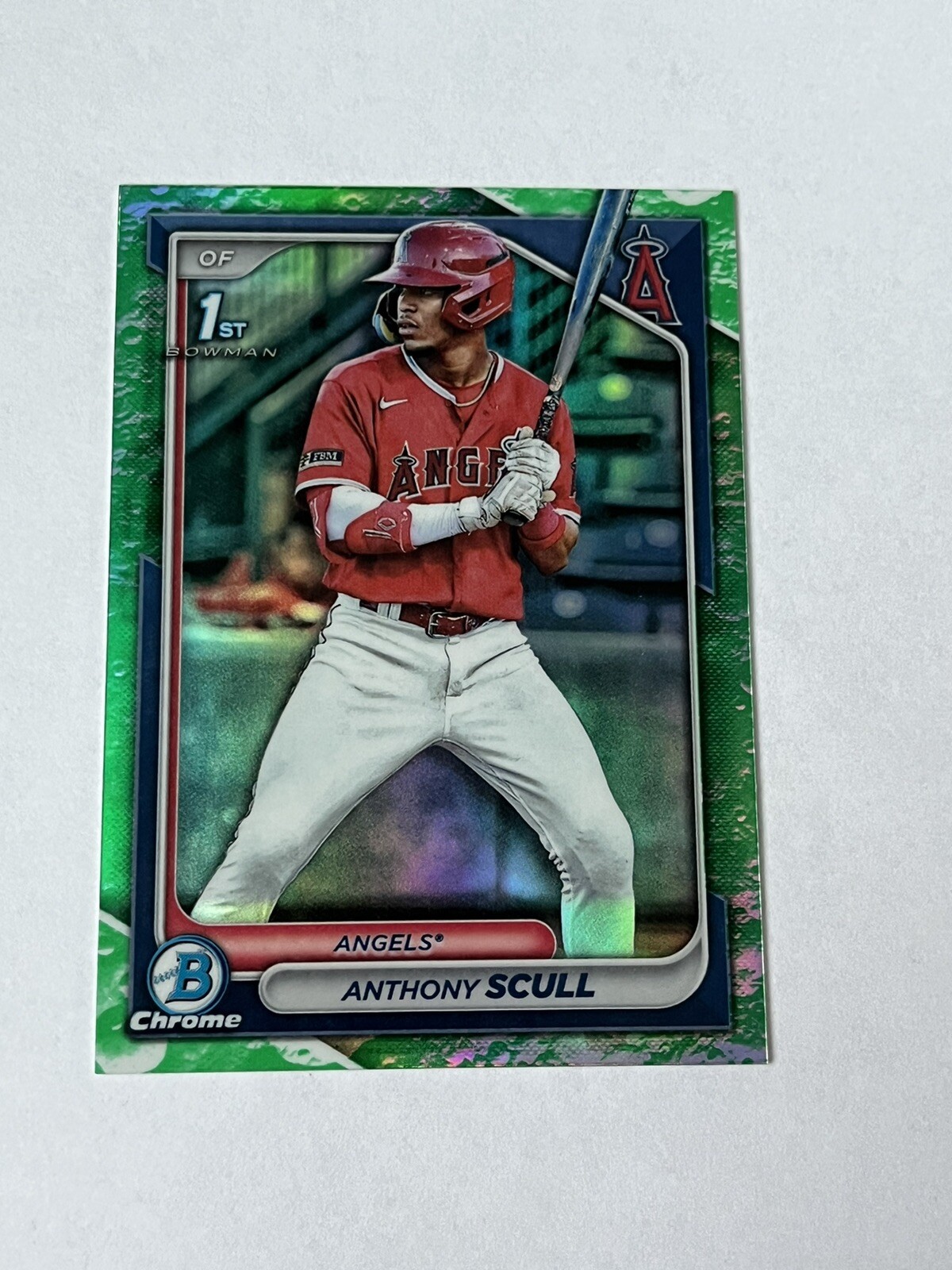 2024 Bowman Chrome Anthony Scull 1st Bowman Green Lunar Glow RC Angels ...