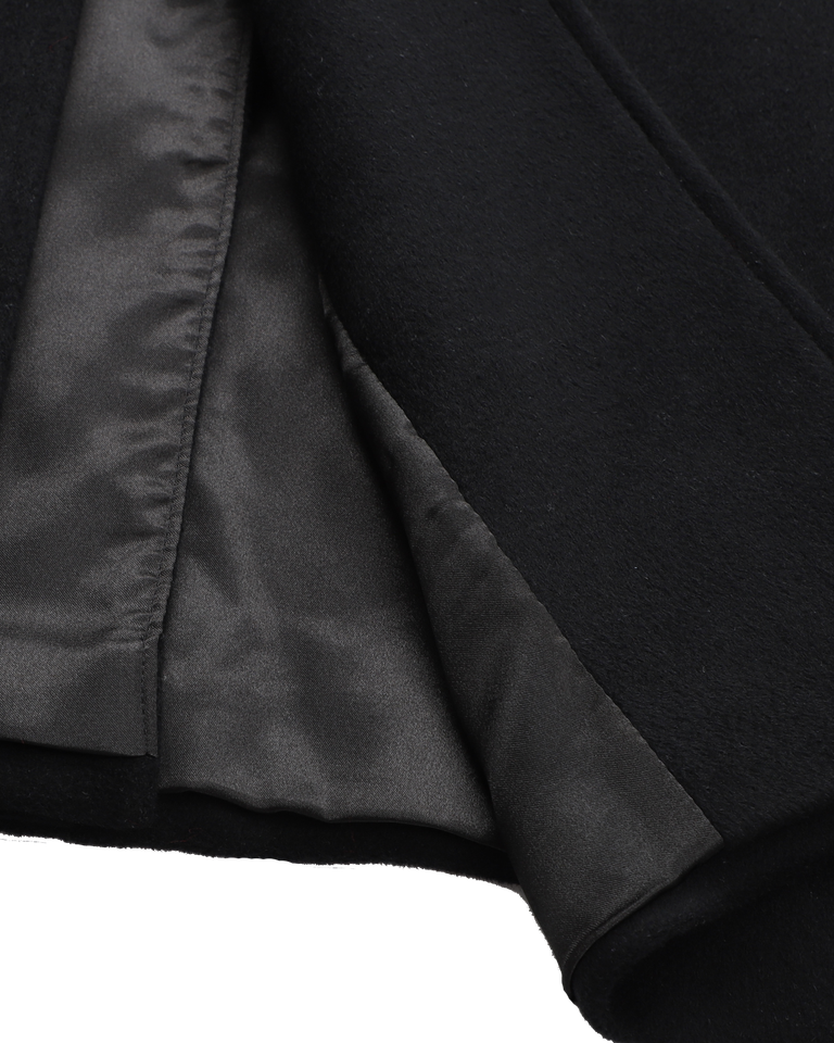 Mens Black Overcoat 70% Wool & Cashmere Covert Warm Winter Mod Long ...