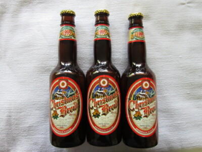 Limited Edition 1995 Special Christmas Brew 3 Beer Bottles Anheuser ...