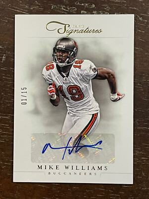 Mike Williams 2012 Prime Signatures Auto Card #129 Serial #d 1/15 ...