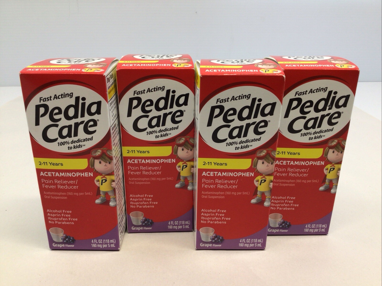 PediaCare Fast Acting Acetaminophen Grape Infants 4 Pack Each Exp 1/ ...