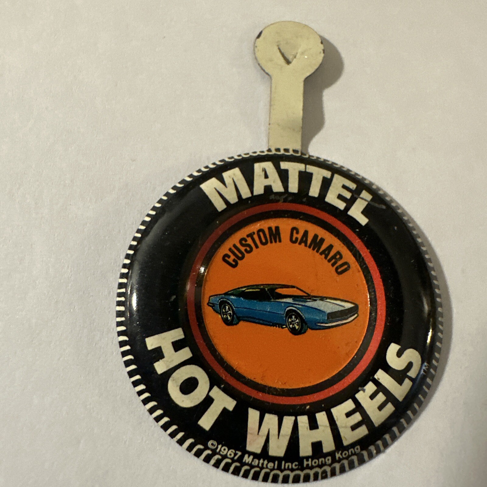 Vintage Mattel Lapel Tab Custom Camaro Car Hot Wheels 1967 Red Lines ...