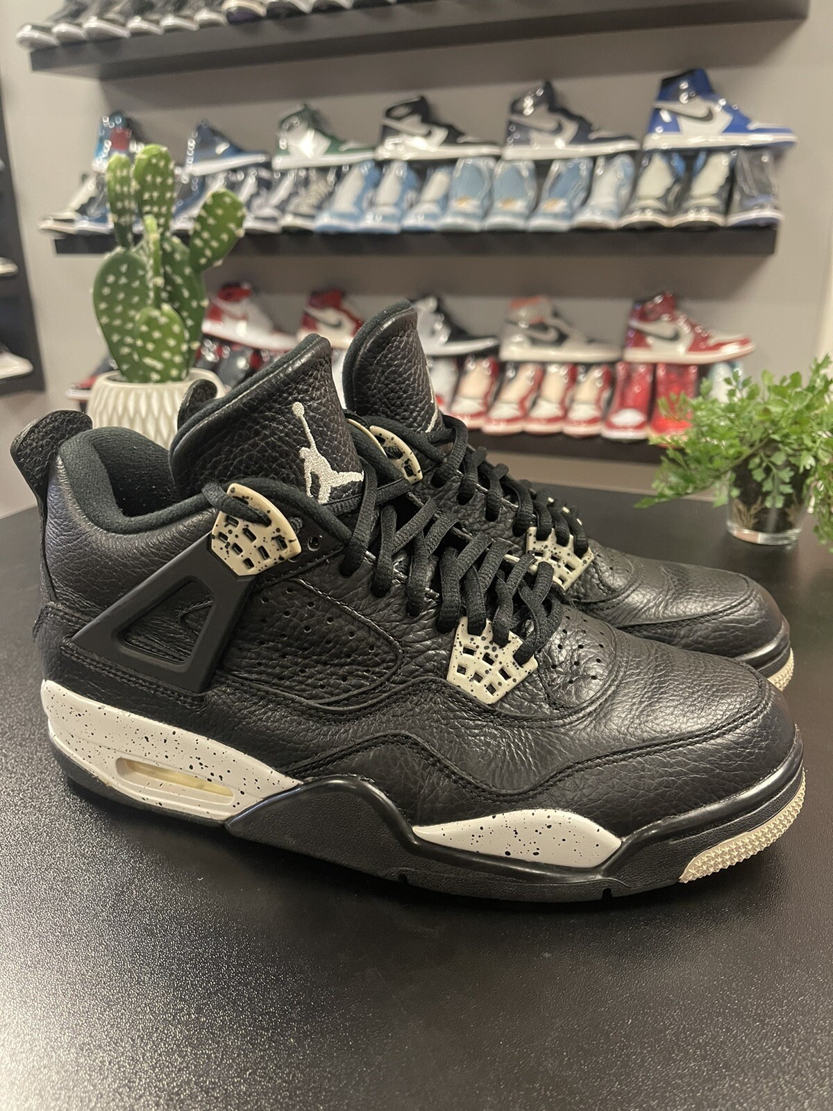 Nike Air Jordan 4 Retro LS Oreo Black Tech Grey 31425… - Gem