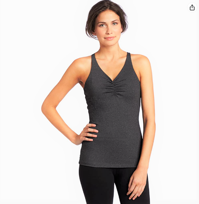 NEW Prana Women's Sabin Chakara Solid Charcoal Heather Top, Sz. Small ...