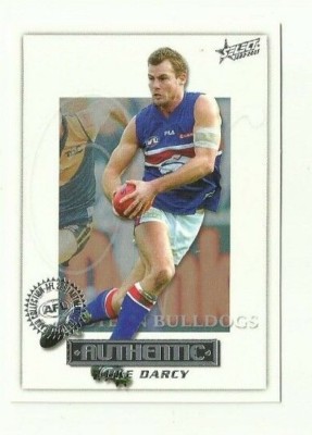 2001 SELECT AUTHENTIC WESTERN BULLDOGS LUKE DARCY #95 COMMON CARD ...