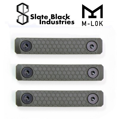 M-LOK rail cover grip panels - 3-pack/ (OD-Green / 2-slot) for MLOK ...