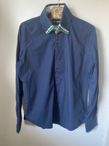 7 Camicie Mens Shirt Navy Size XL Sk2436 | eBay
