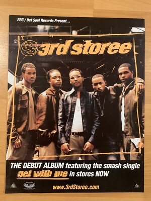 3rd Storee Get With Me Promo 11" x 14" Static Cling Poster R&B Hip Hop ...