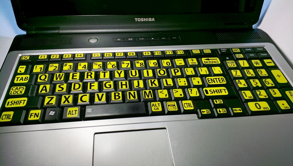 English US LARGE LETTER KEYBOARD STICKERS for Computer or Laptop ...