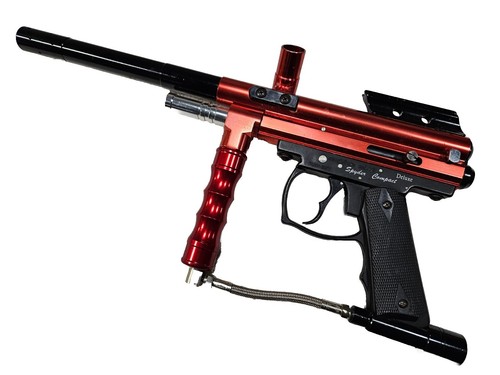 Red Java Spyder Compact Deluxe Paintball Gun & Barrel + Gas Thru ...