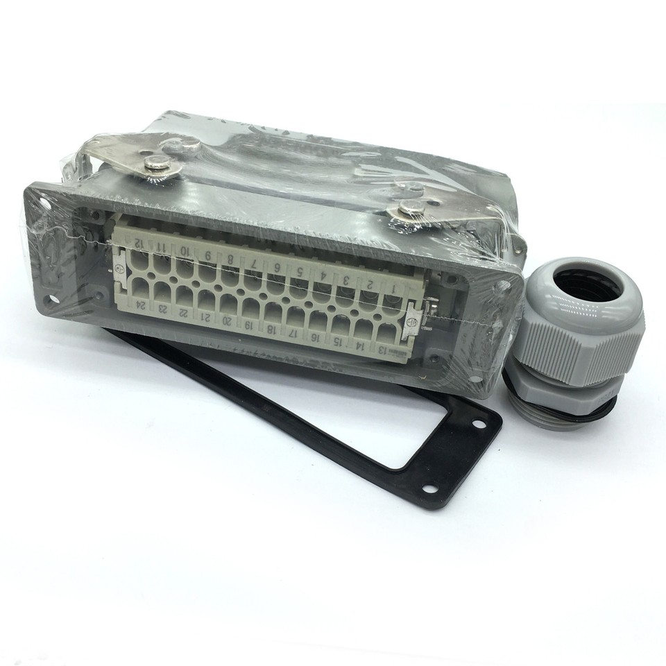 1 set HDC-HE-024 -1-F/M 24-pin heavy duty connector side double-lock ...