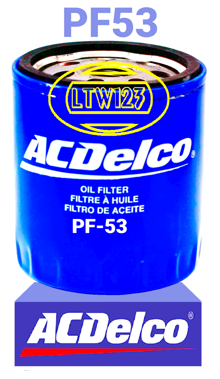 Oil Filter PF53, PF1233, PH3614, V241, V4477, L10241, L14477, WIIX ...