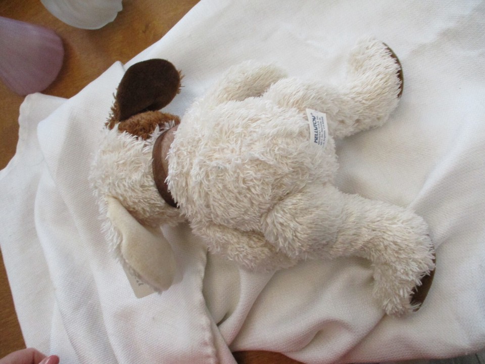 KELLYTOY KELLY TOY PLUSH 13" BABY CREAM TAN PUPPY DOG BROWN loveable ...