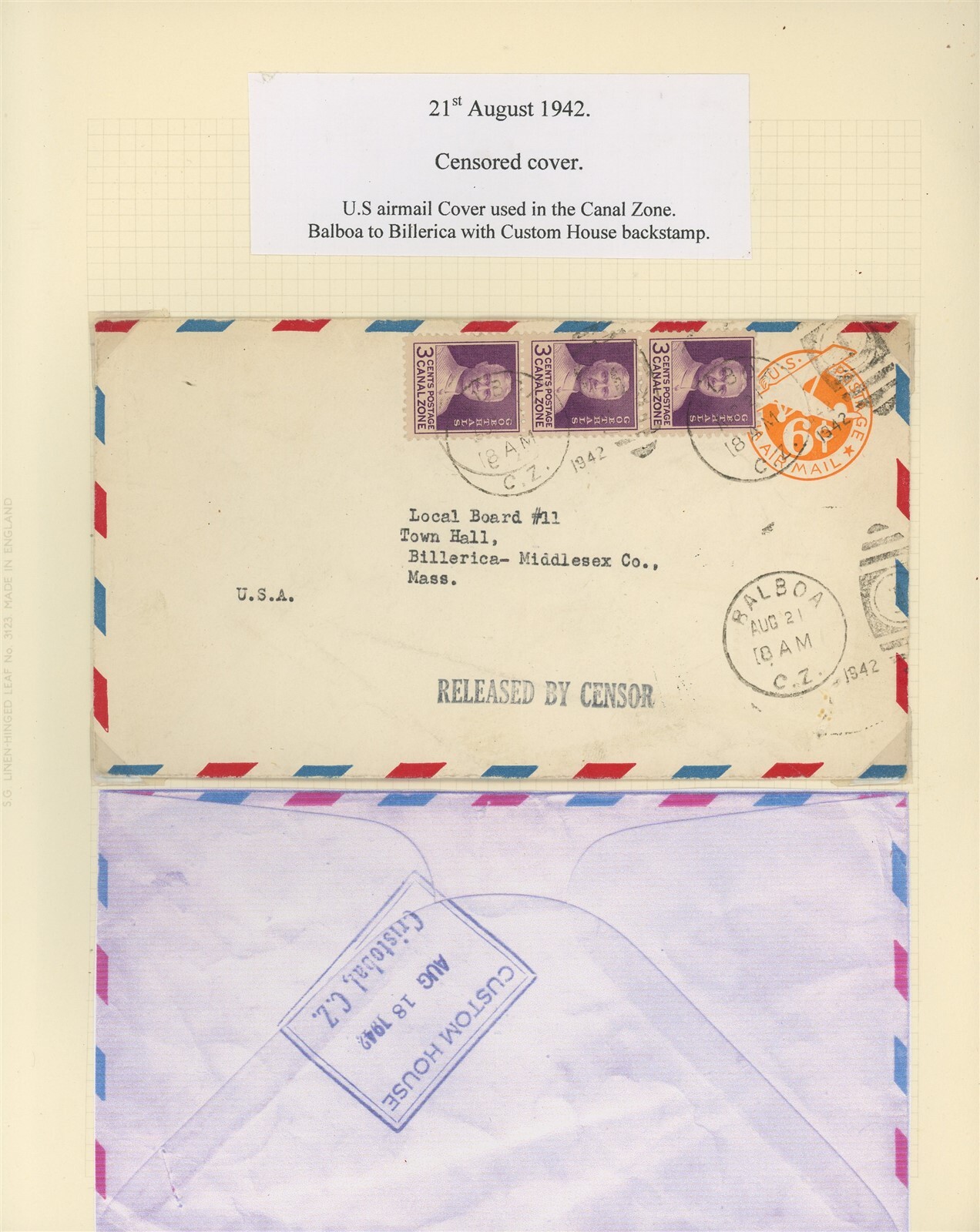 CANAL ZONE Selections on Album Page Lot #56 - Uprated PSE CENSORED ...