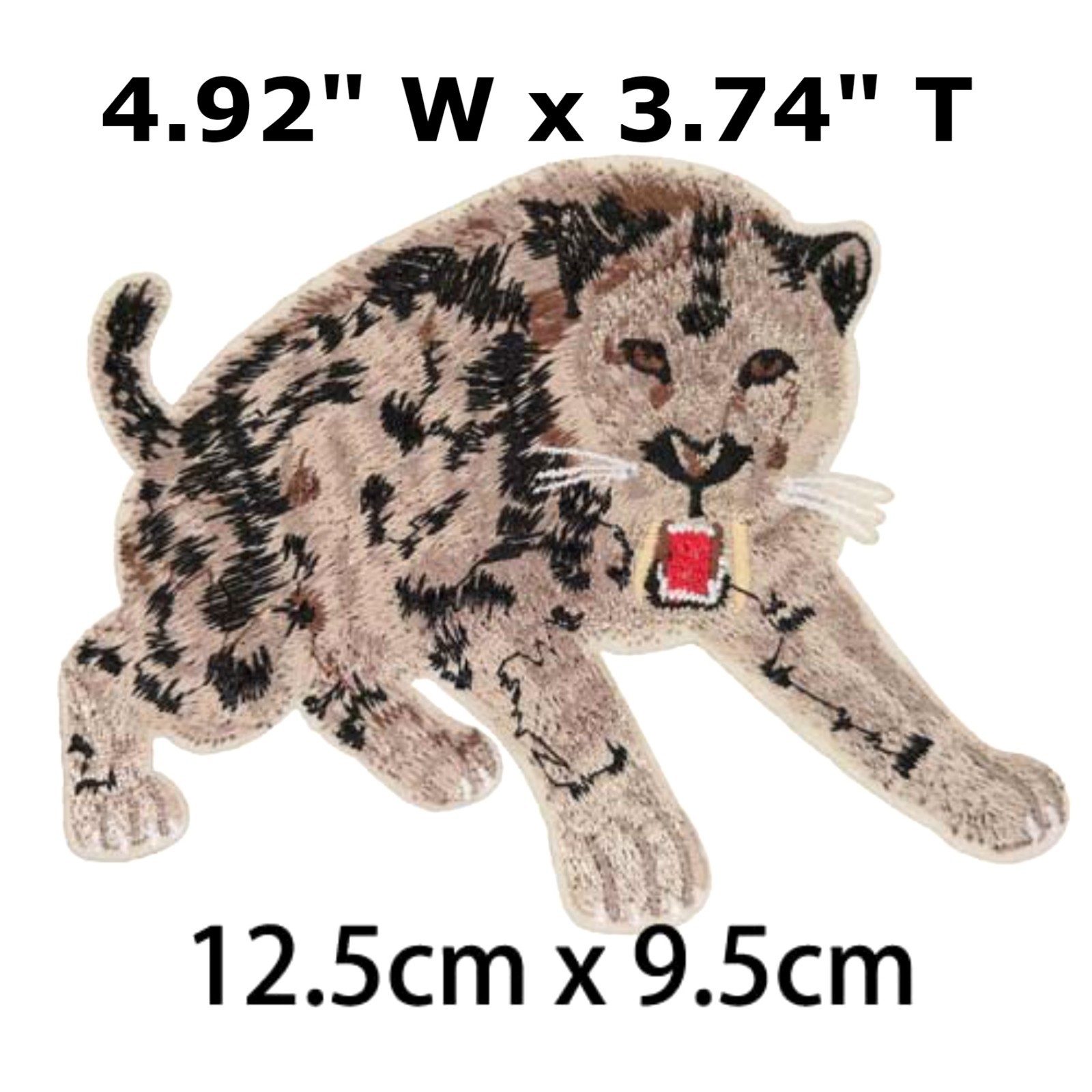 SMILODON SABERTOOTH Patch Embroidered Iron-on Applique Ice Age Animals ...