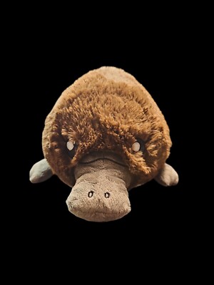 SQUISHABLE BABY PLATYPUS PLUSH BROWN GREY FUZZY STUFFED ANIMAL 15" L ...