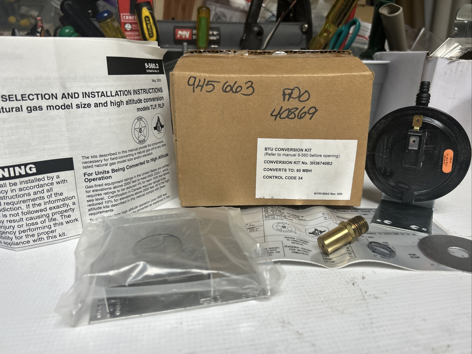 Modine BTU Conversion Kit HD125A 3h36740B2 | eBay